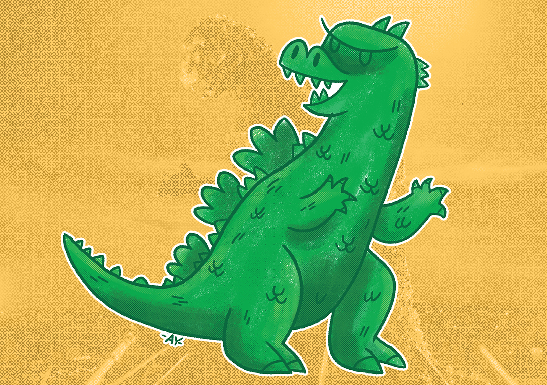 Godzilla Illustrations and Stickers – Andy Young Creative